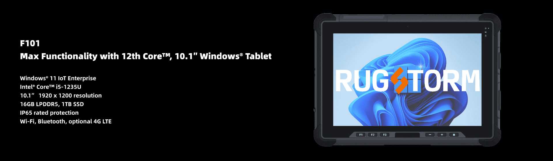 New Arrival: 10" Rugged Windows Tablet - RUGSTORM F101 - Rugstorm